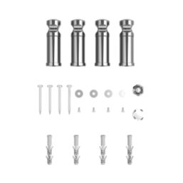 Blyss 500mm x 550mm 600BTU Chrome Curved Towel Radiator - Screwfix