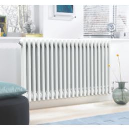 Acova 500mm x 1042mm 3873BTU White Horizontal 3 Column Radiator - Screwfix