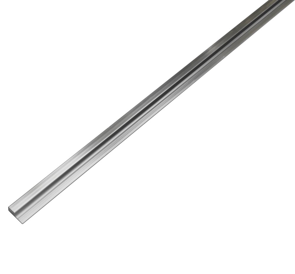 Splashwall End Cap Polished Silver 2450mm x 4mm - Screwfix