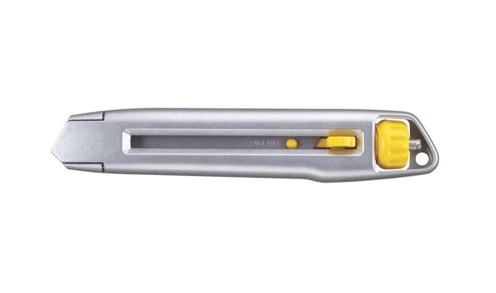 Stanley 0 10 018 Interlocking Retractable 18mm Snap Off Utility Knife Screwfix