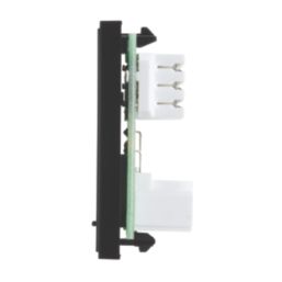 Contactum Media Modular Slave Telephone Socket Black - Screwfix