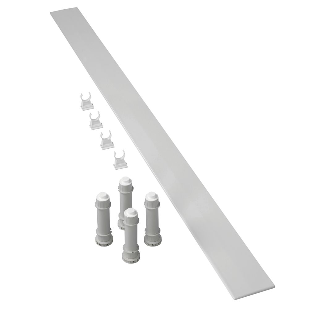 Mira Flight Square Riser Conversion Kit White 900mm - Screwfix