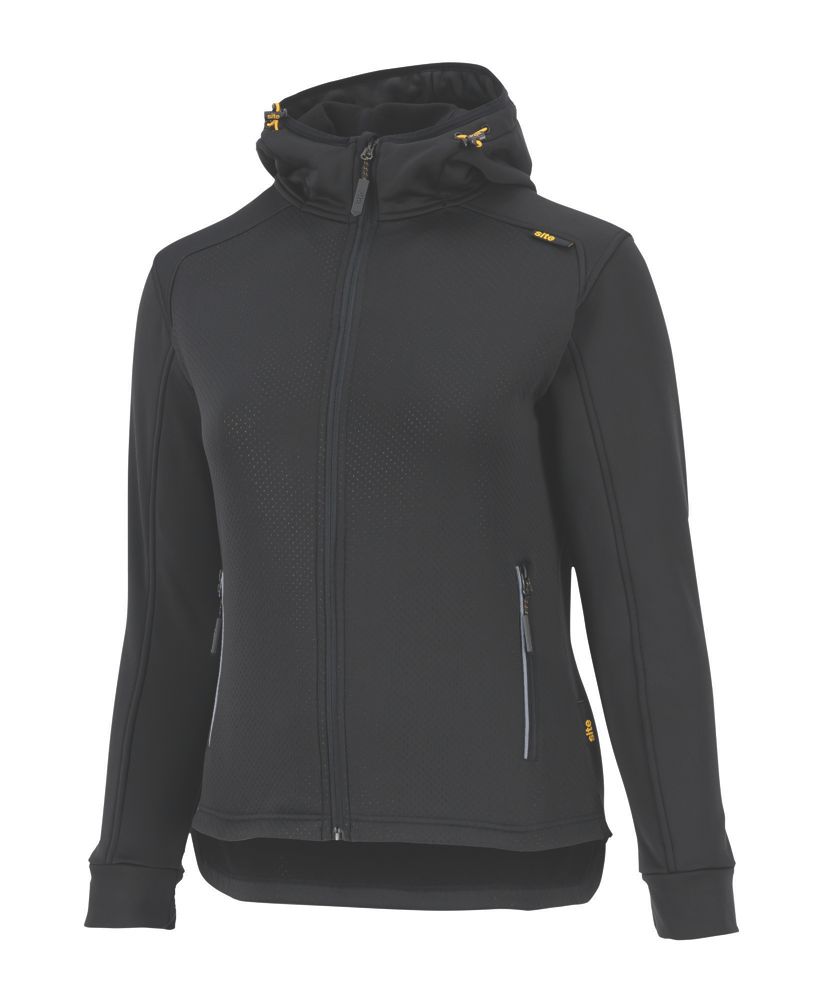 Site Dunfee Womens Hoodie Black Size 12 - Screwfix