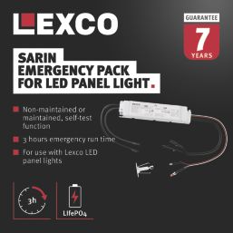 Lexco Maintained or Non-Maintained Emergency Kit for LED Panels - Screwfix