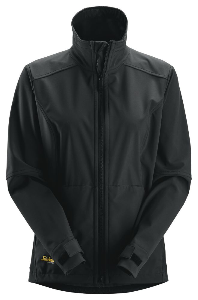 Snickers 1247 Womens Softshell Jacket Black Size 14-16 - Screwfix