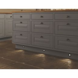 VEW Strata Recessed Square LED Kitchen Plinth Light Black 0.18W 15lm ...