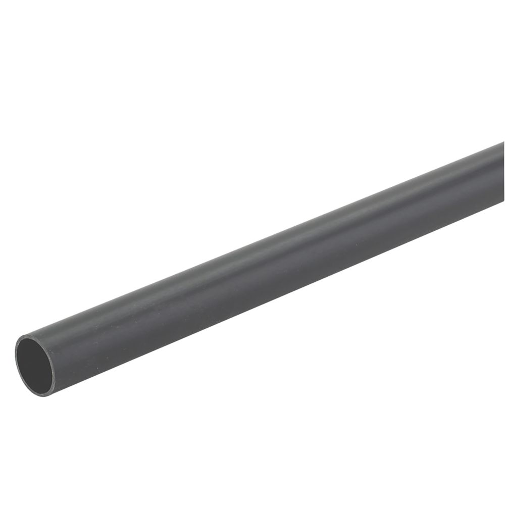 Deta TTE Round uPVC Black Conduit 25mm x 2m - Screwfix