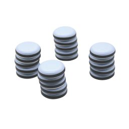 Essentials Grey Round Self-Adhesive Glides 25mm x 25mm 60 Pack - Screwfix