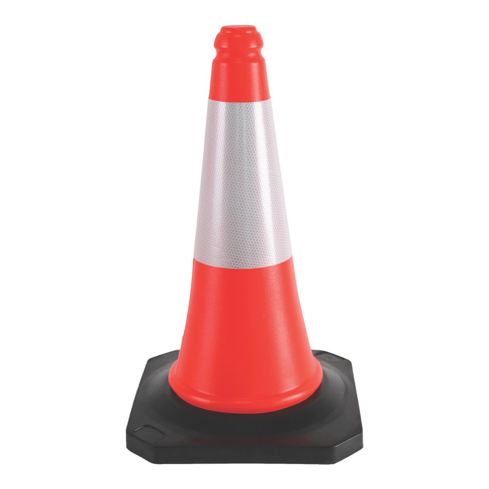 Essentials Barrier04 Safety Cone 500mm 5 Pack - Screwfix