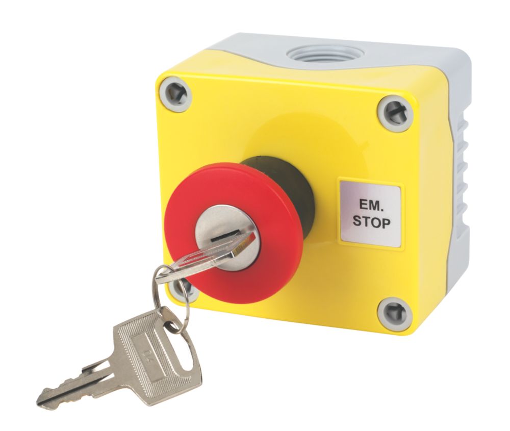 Hylec 1DE.01.03AG-SF Double Pole Mushroom Head Push-Button Isolator ...