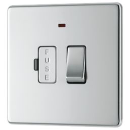LAP 13A Switched Fused Spur with LED Polished Chrome - Screwfix