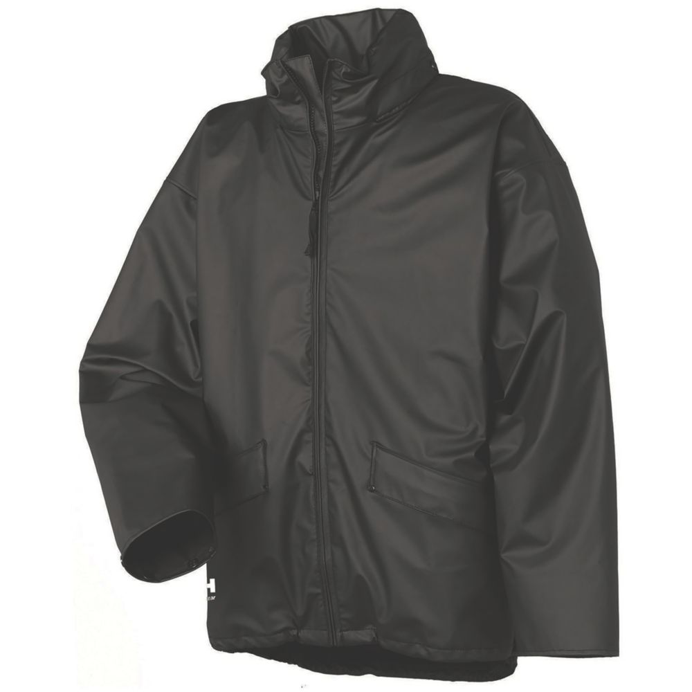 Helly Hansen Voss Waterproof Jacket Black Small Size 36" Chest - Screwfix