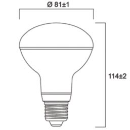 Sylvania RefLED V4 840 SL E27 R80 LED Light Bulb 806lm 8W - Screwfix