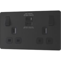 British General Evolve 13A 2-Gang SP Switched Socket + 3A 30W 2-Outlet ...
