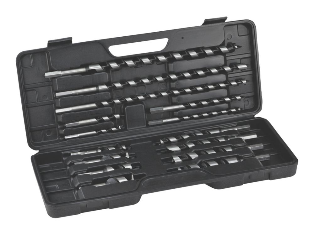 Titan Hex Shank Auger Wood Drill Bits 15 Piece Set - Screwfix