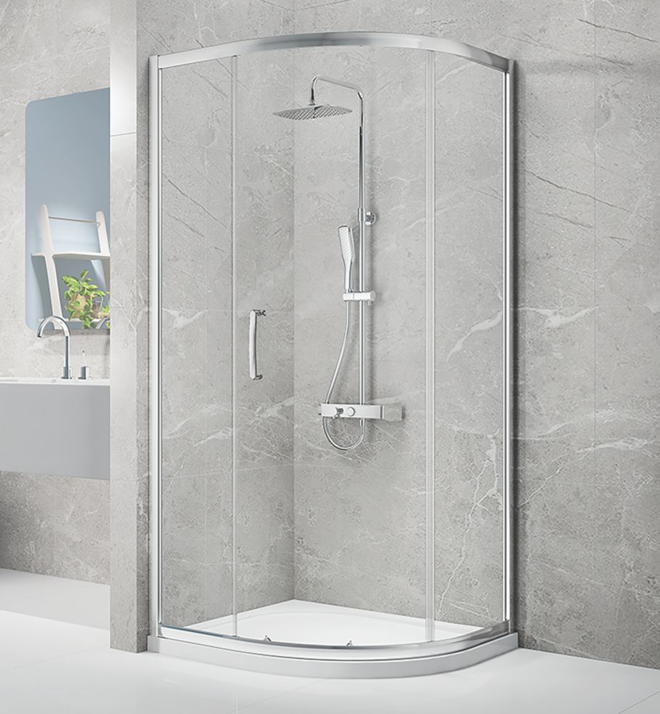 Triton Neo Eight Framed Quadrant Shower Enclosure Chrome 900mm x 900mm ...