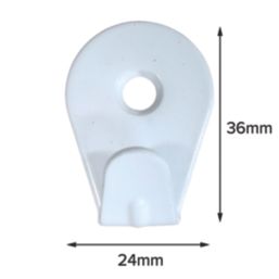 Corefix One White Medium Duty Universal Wall Hooks 4.5mm x 36mm 2 Pack ...