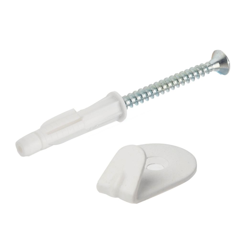 Corefix One Medium Duty Universal Wall Hooks White 2 Pack - Screwfix