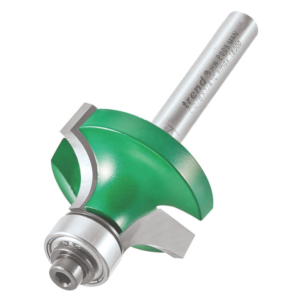 Trend C078X1/4TC 1/4" Rounding-Over Router Cutter 31.7mm x 15.9mm ...