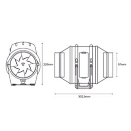 Xpelair XIMX100+ 4" Axial Inline Extractor Fan 220-240V - Screwfix