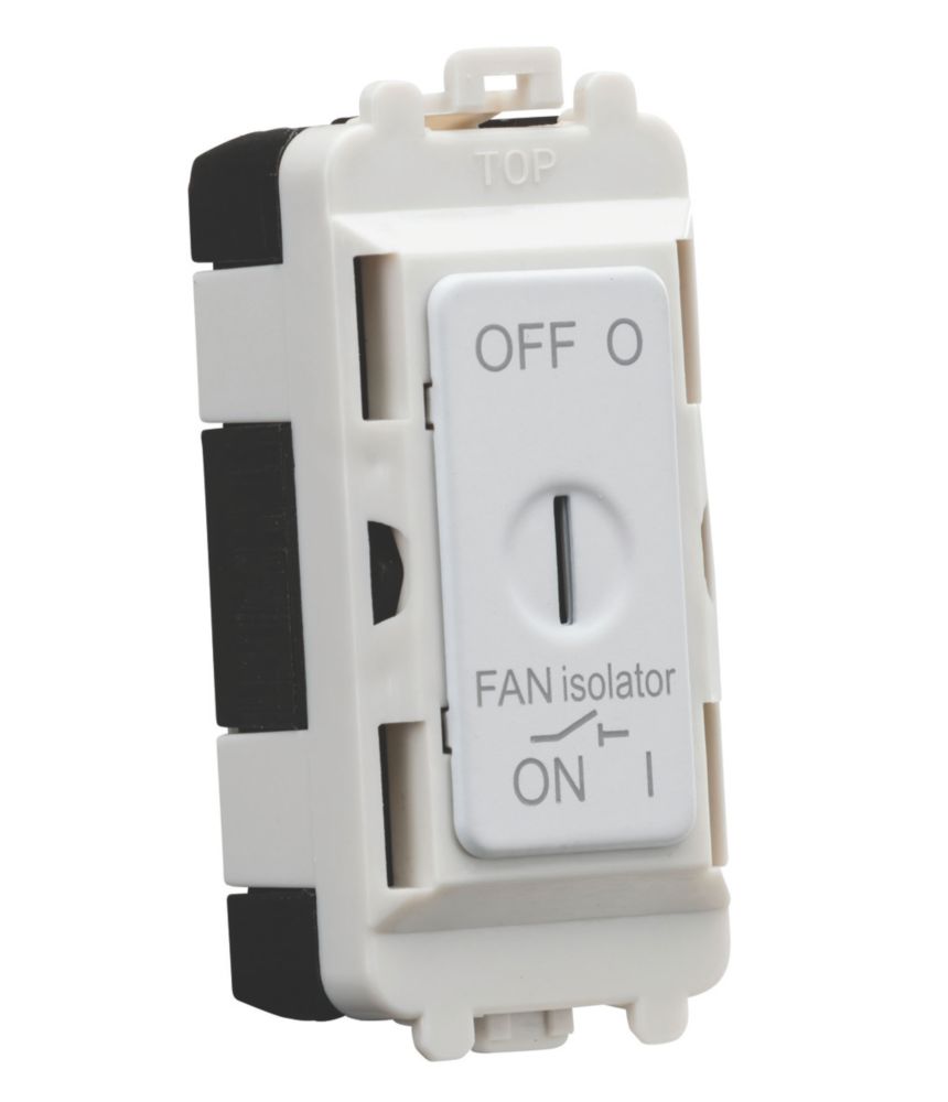 Knightsbridge Key Operated 10A Grid 3-Pole Fan Isolator Switch Matt ...