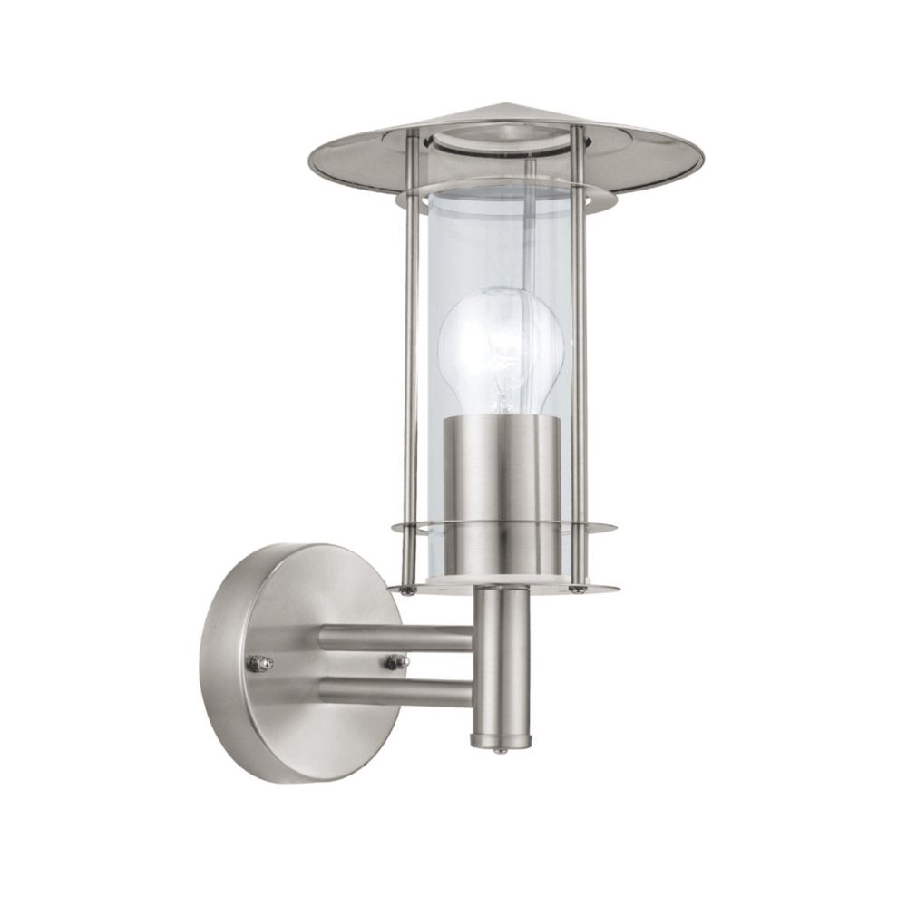 Eglo Lisio Outdoor Wall Light Stainless Steel - Screwfix