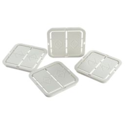 Lewden 1-Entrance PRO Board Rear Grommets 60mm x 60mm 4 Pack - Screwfix