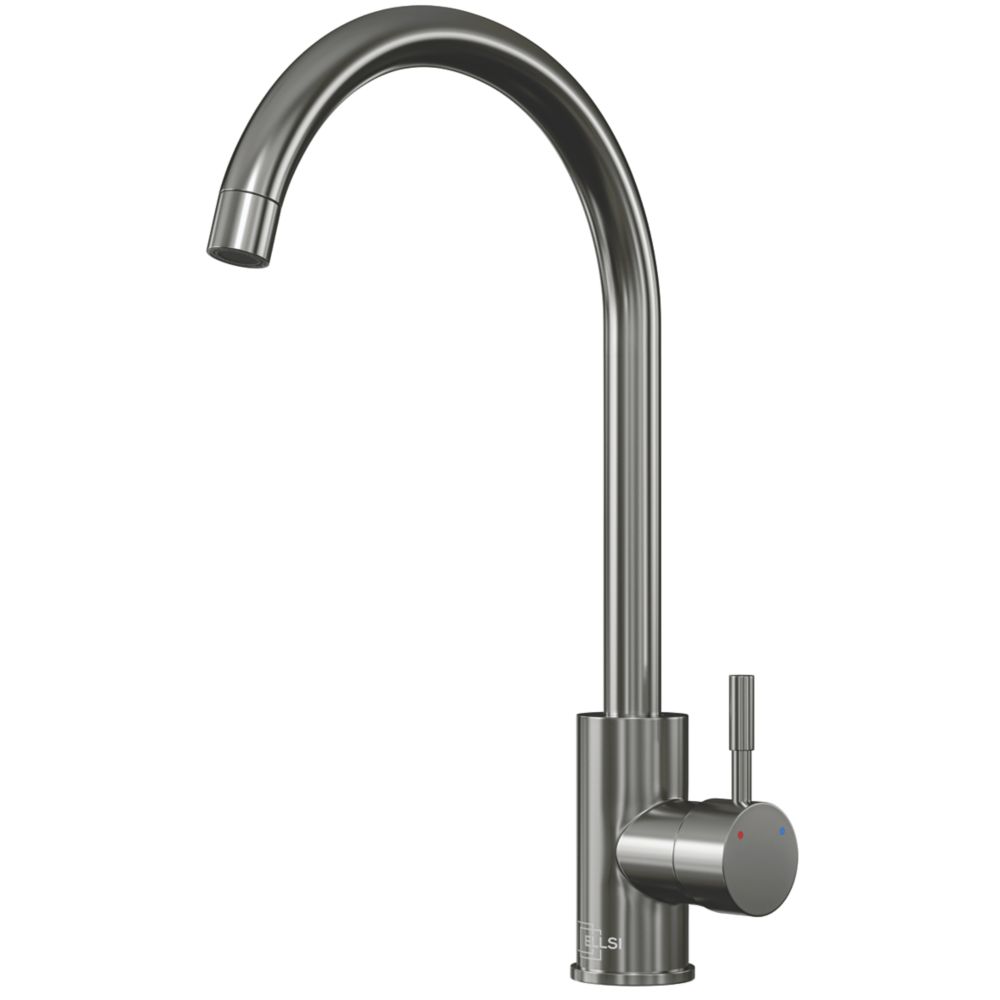 ETAL Holly Single Lever Kitchen Mixer Tap Gun Metal - Screwfix