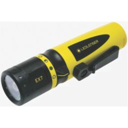LEDlenser EX7 LED Torch Yellow/Black 200lm - Screwfix