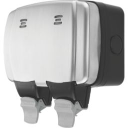 British General IP66 13A 2-Gang SP Weatherproof Outdoor Switched Socket ...