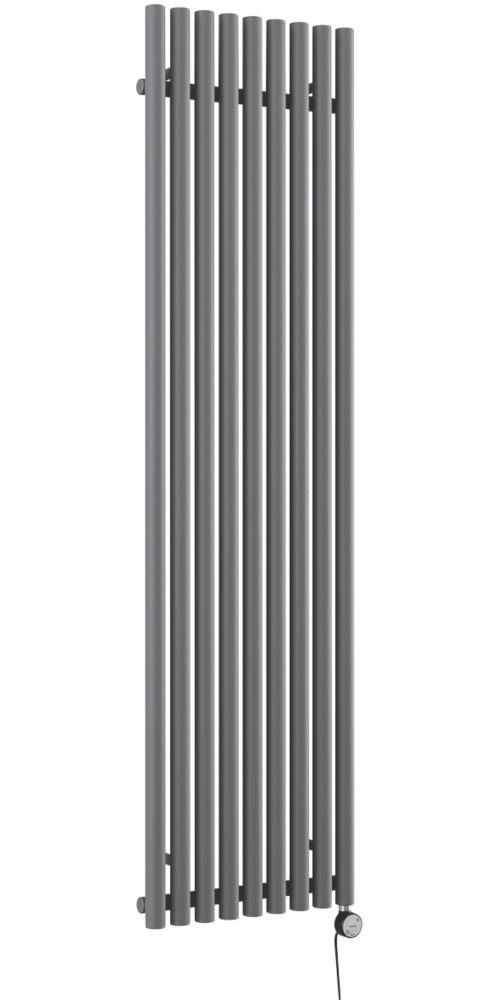 Terma Rolo-Room-E Wall-Mounted Oil-Filled Radiator Grey / Silver 1000W ...