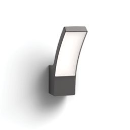 Philips Splay Outdoor LED Wall Light Anthracite 12W 1200lm - Screwfix