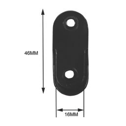 Essentials Oval Rail End Sockets Black 30mm 2 Pack - Screwfix