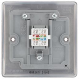 British General Nexus Metal 1-Gang RJ45 Ethernet Socket Black Nickel ...