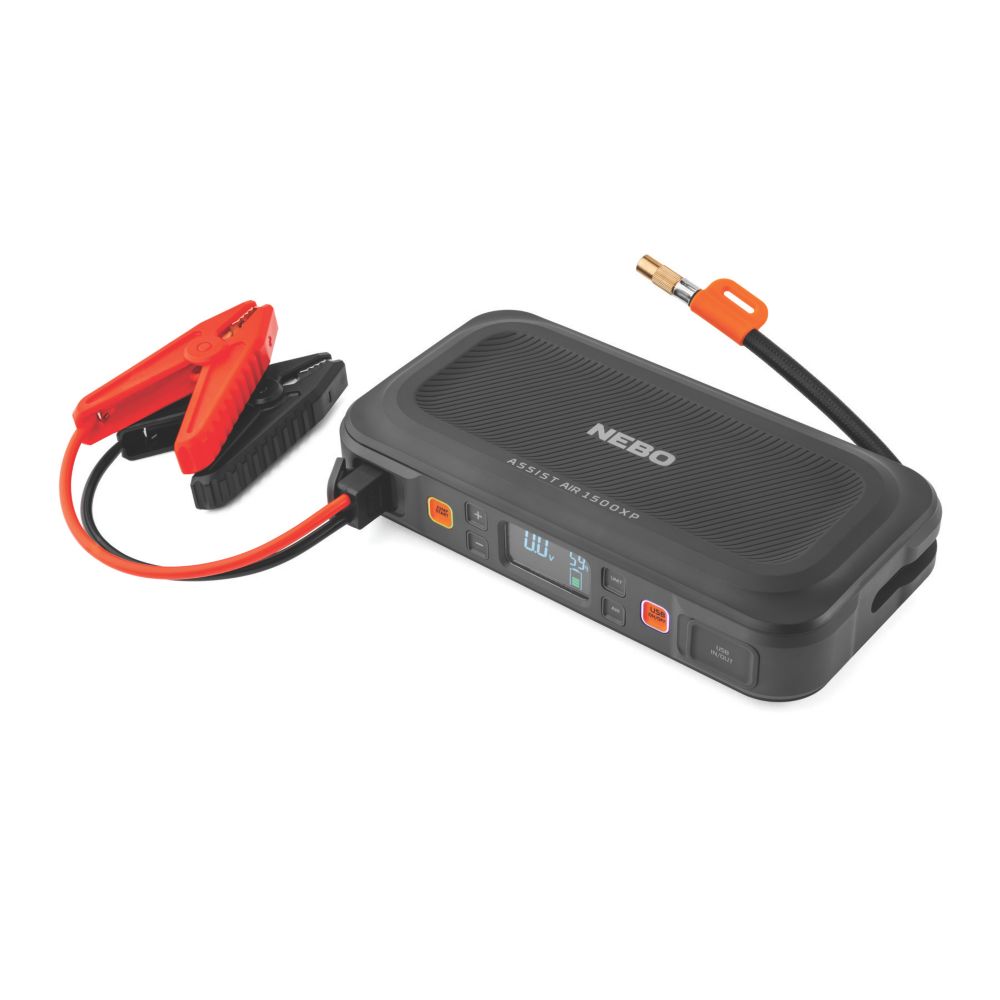 Nebo Assist Air 1500XP 1500A Li-Ion Jump Starter + Type A & C USB ...