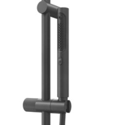 Swirl Gallen Shower Kit Matt Black - Screwfix