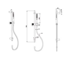 Swirl Gallen Shower Kit Matt Black - Screwfix