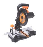 Evolution R210CMS 210mm Electric Single Bevel Multi material Compound Mitre Saw 220 240V Screwfix