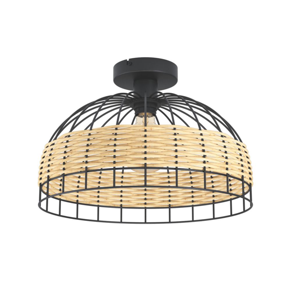 Eglo Anwick Ceiling Light Black / Brown - Screwfix
