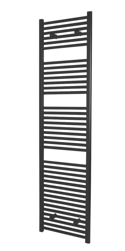 Towelrads 1800mm x 500mm 2965BTU Black Flat Towel Radiator - Screwfix