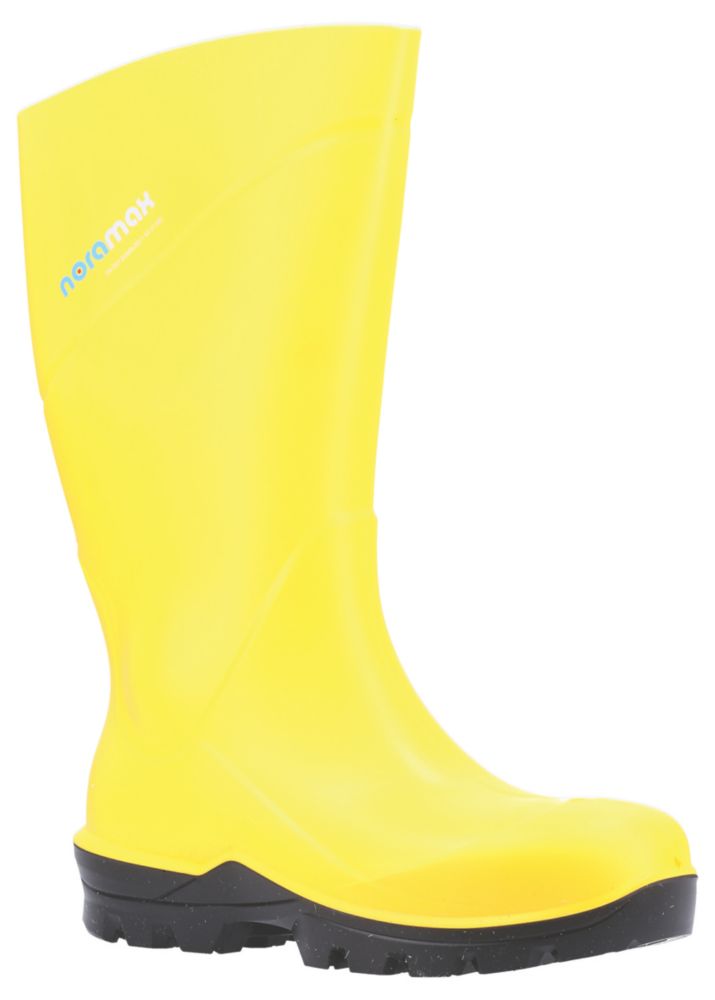 Nora Noramax Pro S5 Size 8 Yellow Steel Toe Cap Safety Wellies - Screwfix