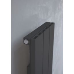 Kudox AluLite Flat 1800mm x 280mm 2337BTU Black Vertical Designer ...