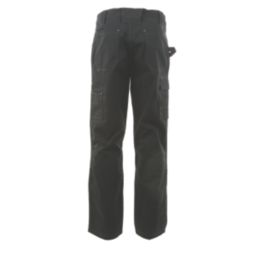 Stanley Derby Work Trousers Black 36" W 31" L - Screwfix