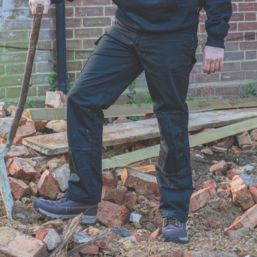 Stanley Derby Work Trousers Black 36" W 31" L - Screwfix