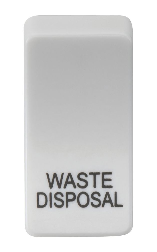 Knightsbridge 'WASTE DISPOSAL' Switch Cover White - Screwfix