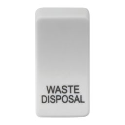Knightsbridge 'WASTE DISPOSAL' Switch Cover White - Screwfix
