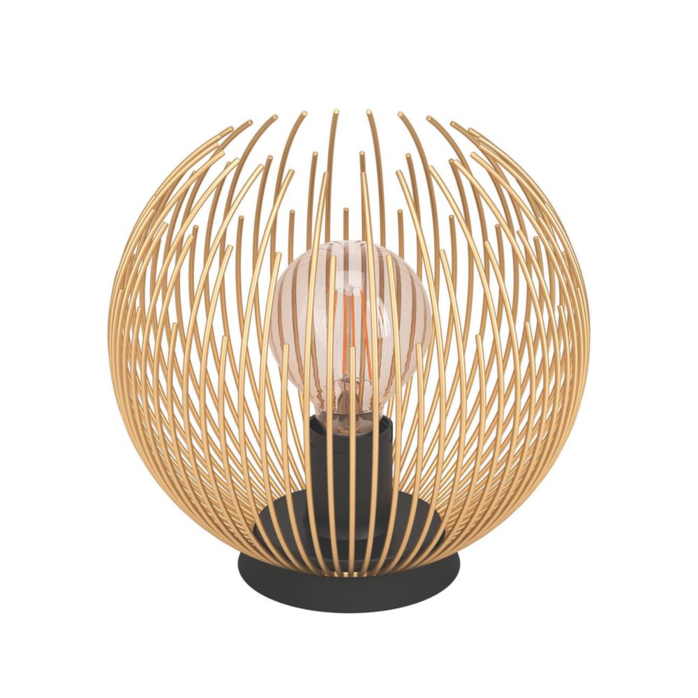 Eglo Venezuela Table Lamp Black/Gold - Screwfix