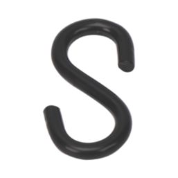Essentials S-Hooks Black 30 x 3mm 4 Pack - Screwfix