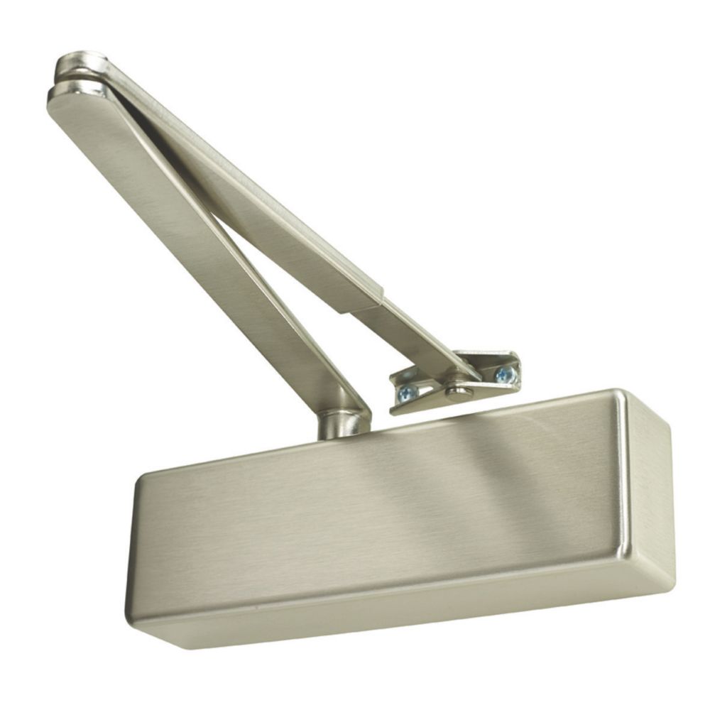 Rutland TS.3204 Fire Rated Overhead Door Closer Satin Nickel - Screwfix