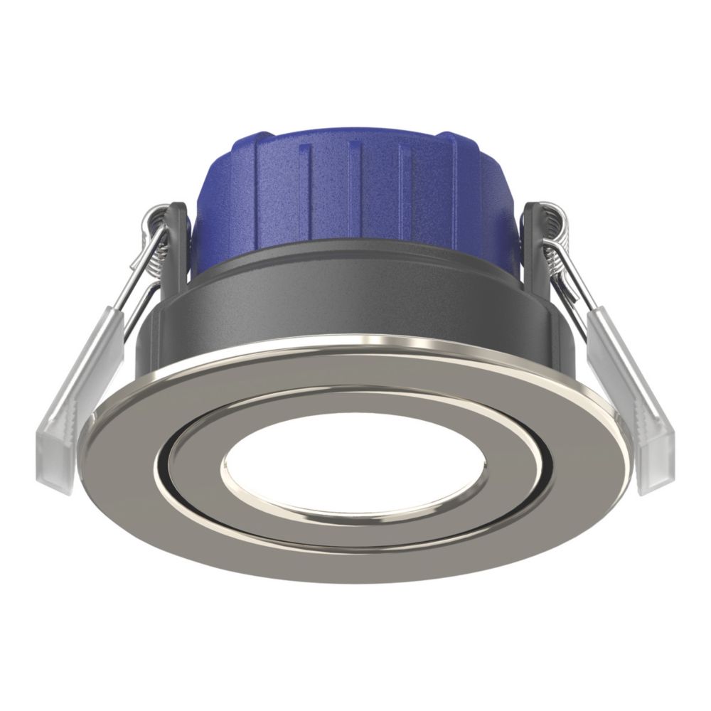 LAP Chaac Tilt Fire Rated LED Downlight Brushed Nickel 5.5W 600lm ...